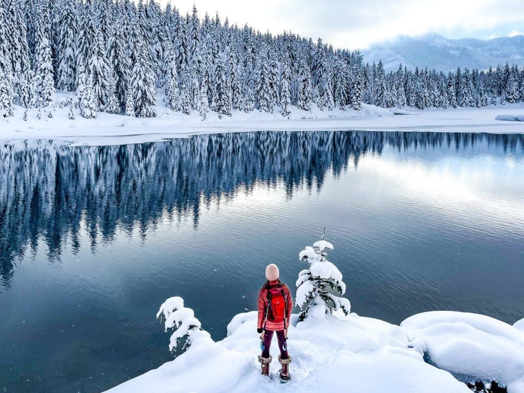 Gold Creek Pond: A Snowshoe Trail for All Skills & Ages • Simply Angella